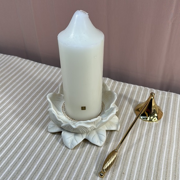 PartyLite | Accents | Magnolia Vintage 24k Gold Painted Ivory Bisque ...